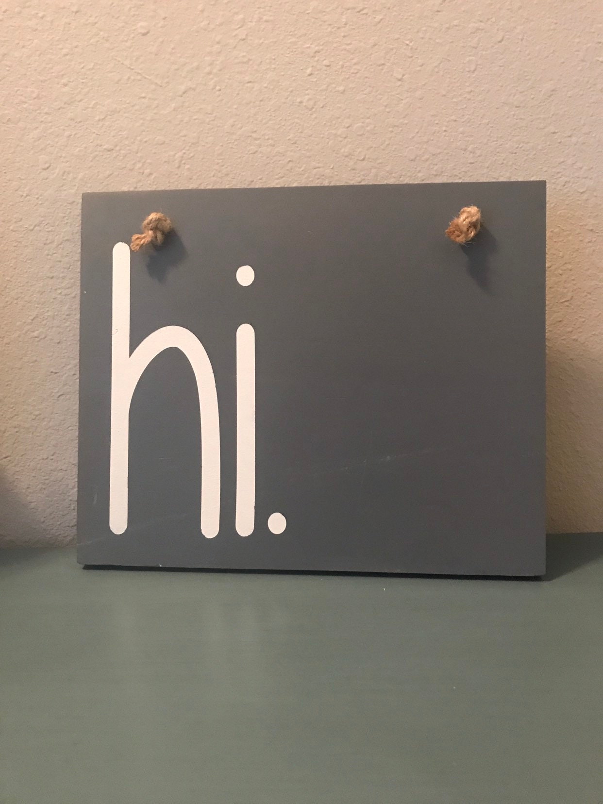 Hi Wooden Sign - Etsy
