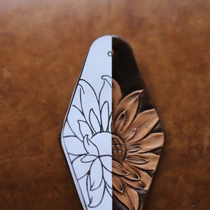 3 Motel Style Keychain PDF Printout Patterns for Leather Tooling ...