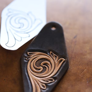 3 Motel Style Keychain PDF Printout Patterns for Leather Tooling ...