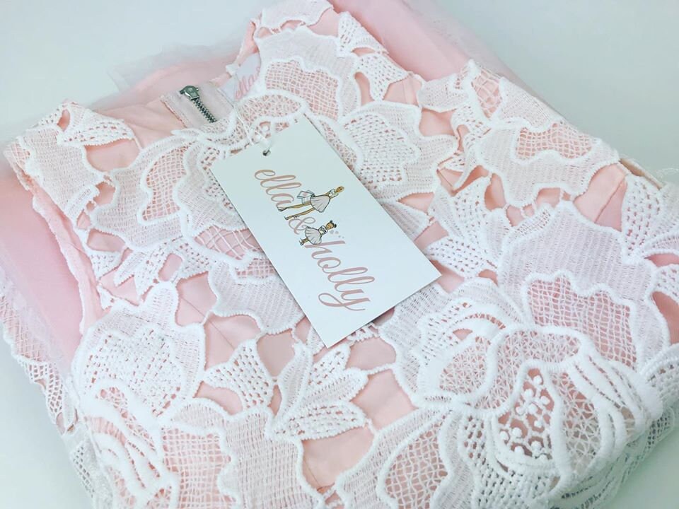 Vestido de encaje rosa, encaje floral hecho a mano, vestido Tutú ...