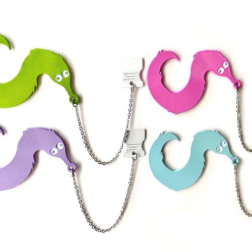 Tail Eater Worm on String Enamel Pin | Etsy