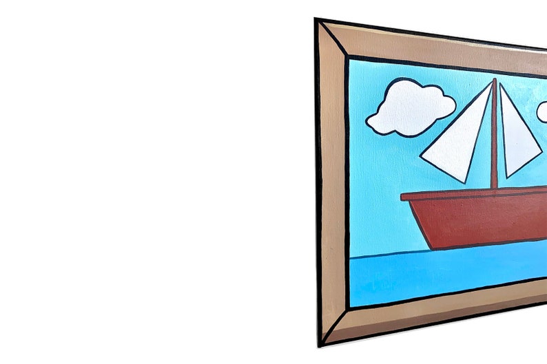 Simpsons Boat Painting - Hand Painted - 16 X 20 Inches - the Simpsons ...