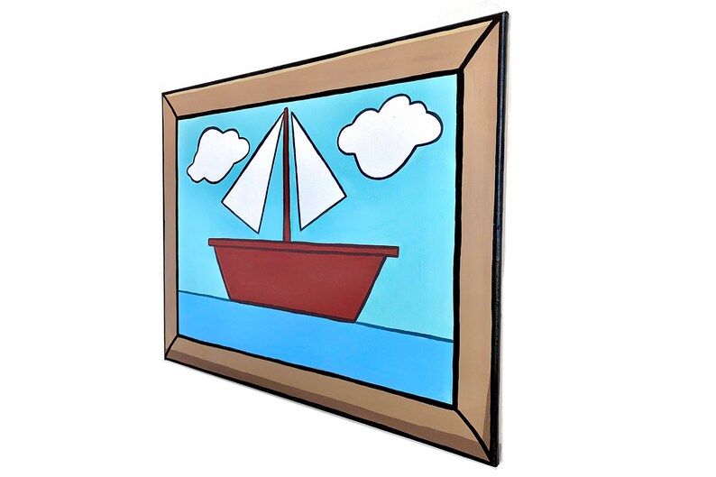 Simpsons Boat Painting - Hand Painted - 16 X 20 Inches - the Simpsons ...