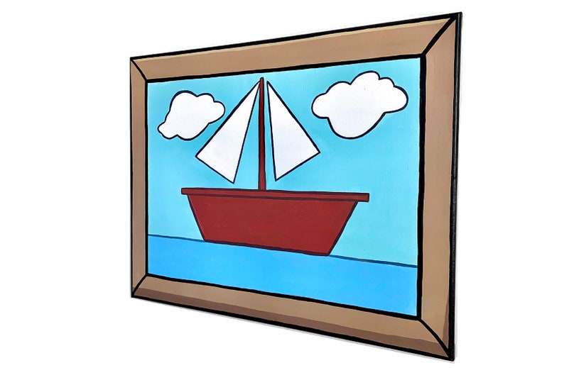 Simpsons Boat Painting - Hand Painted - 16 X 20 Inches - the Simpsons ...