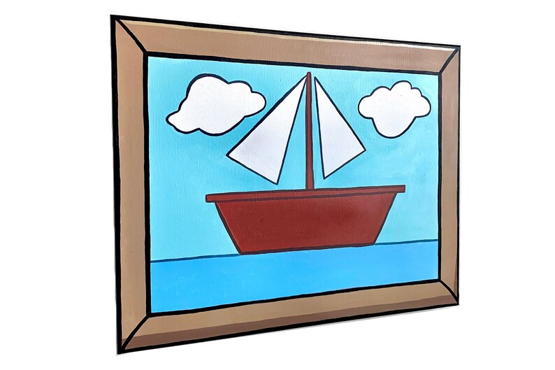 Simpsons Boat Painting - Hand Painted - 16 X 20 Inches - the Simpsons ...