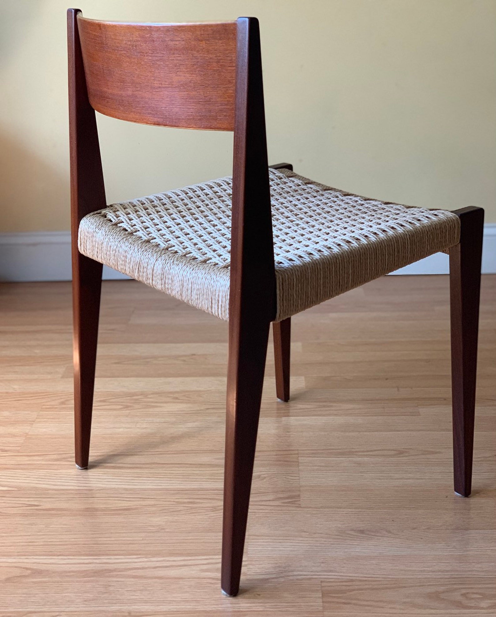 2 Poul Cadovius Teak Pia Chairs , in Teak and New Danish Paper Cord ...
