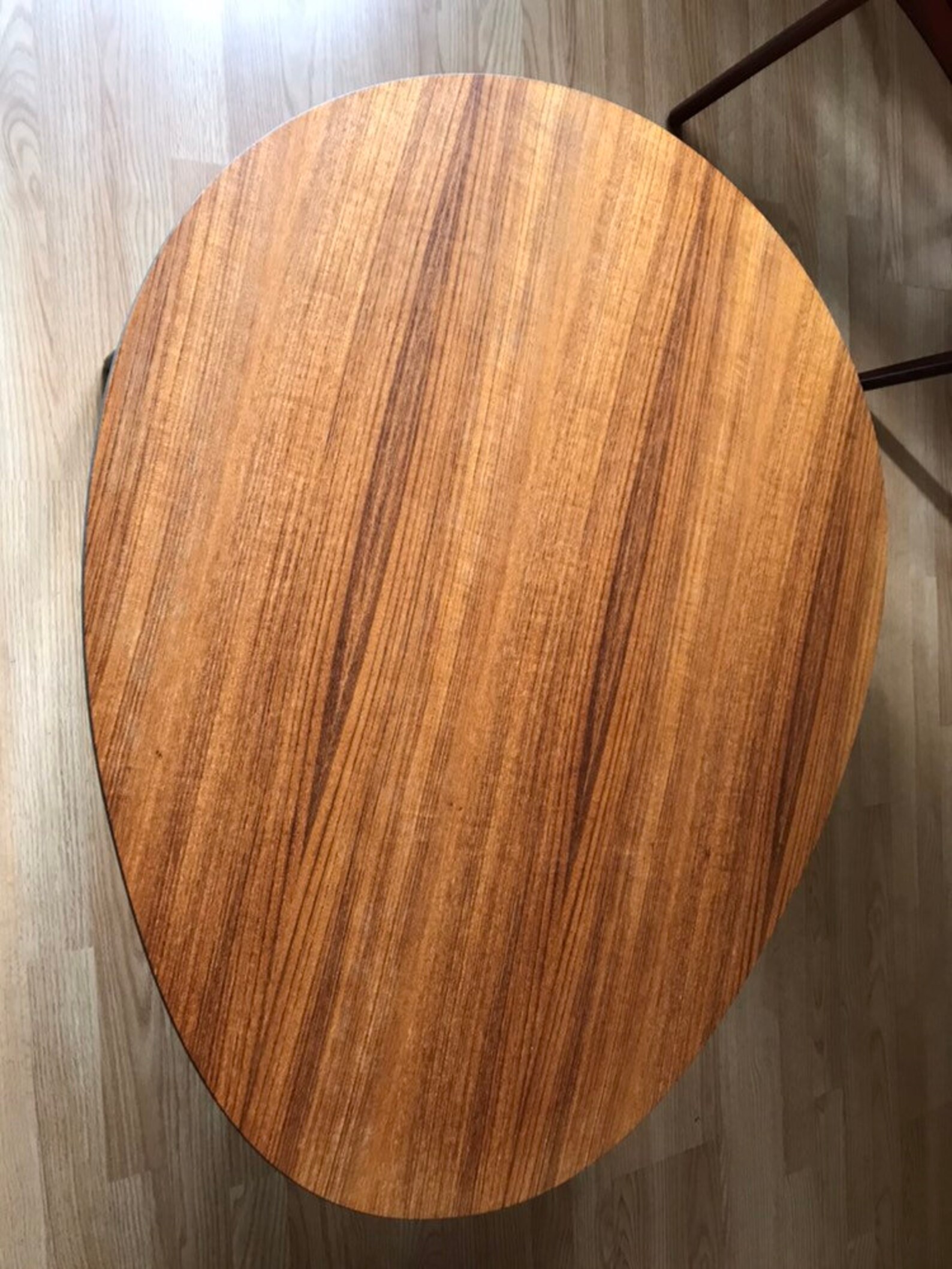 Danish Teak Egg Shaped Coffee Table on Three Legs Egg Coffee | Etsy