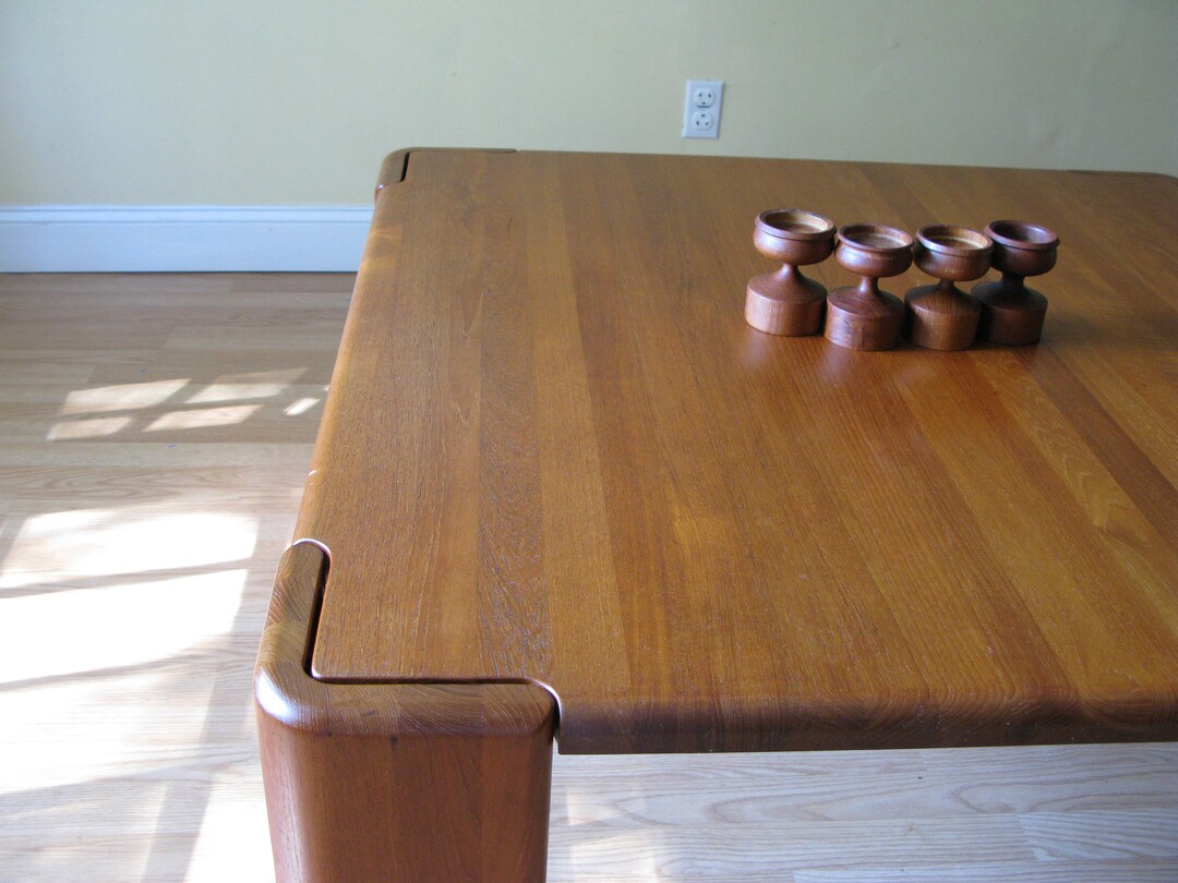 Massive Danish Modern Square Solid Teak Coffee Table - Etsy