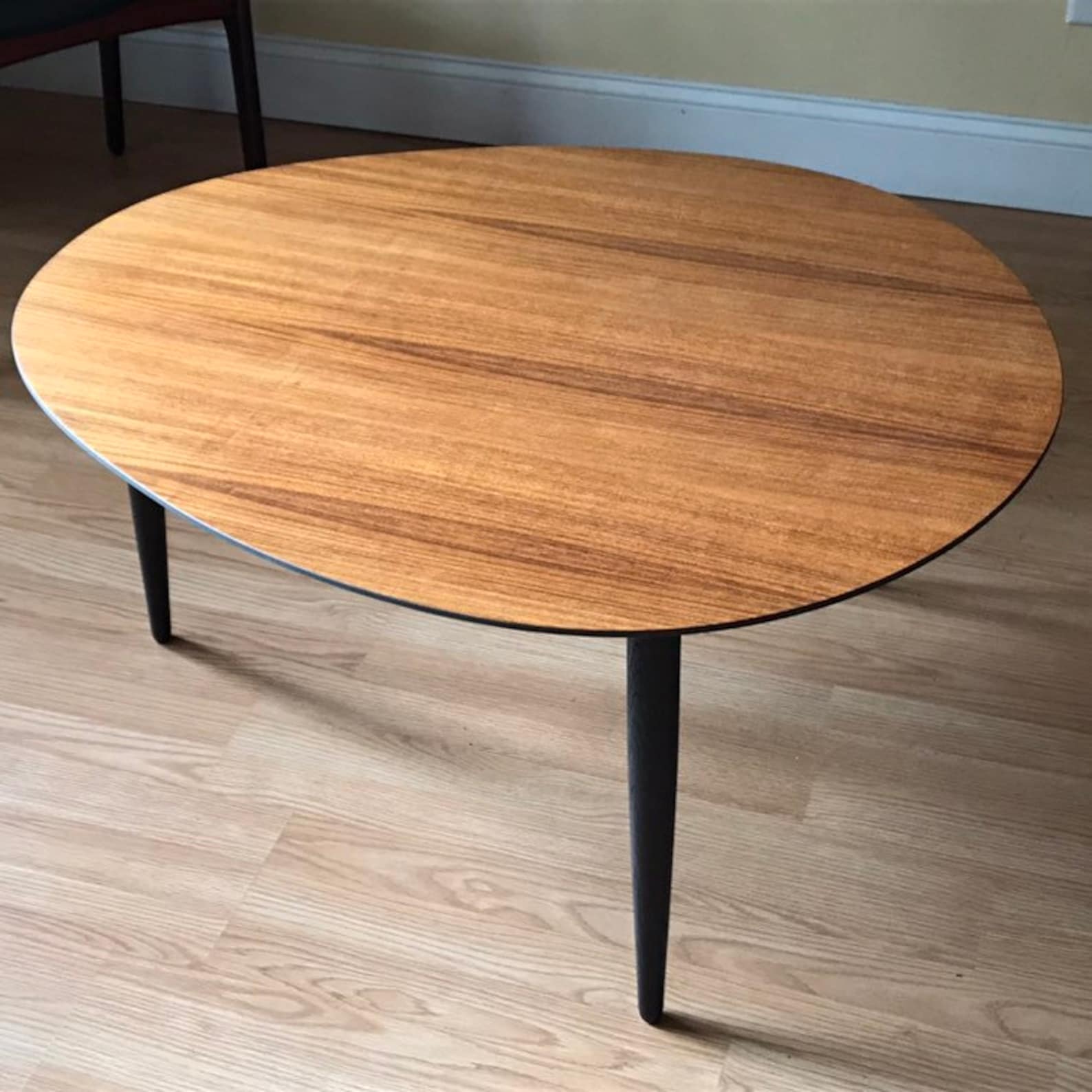 Danish Teak Egg Shaped Coffee Table on Three Legs Egg Coffee - Etsy