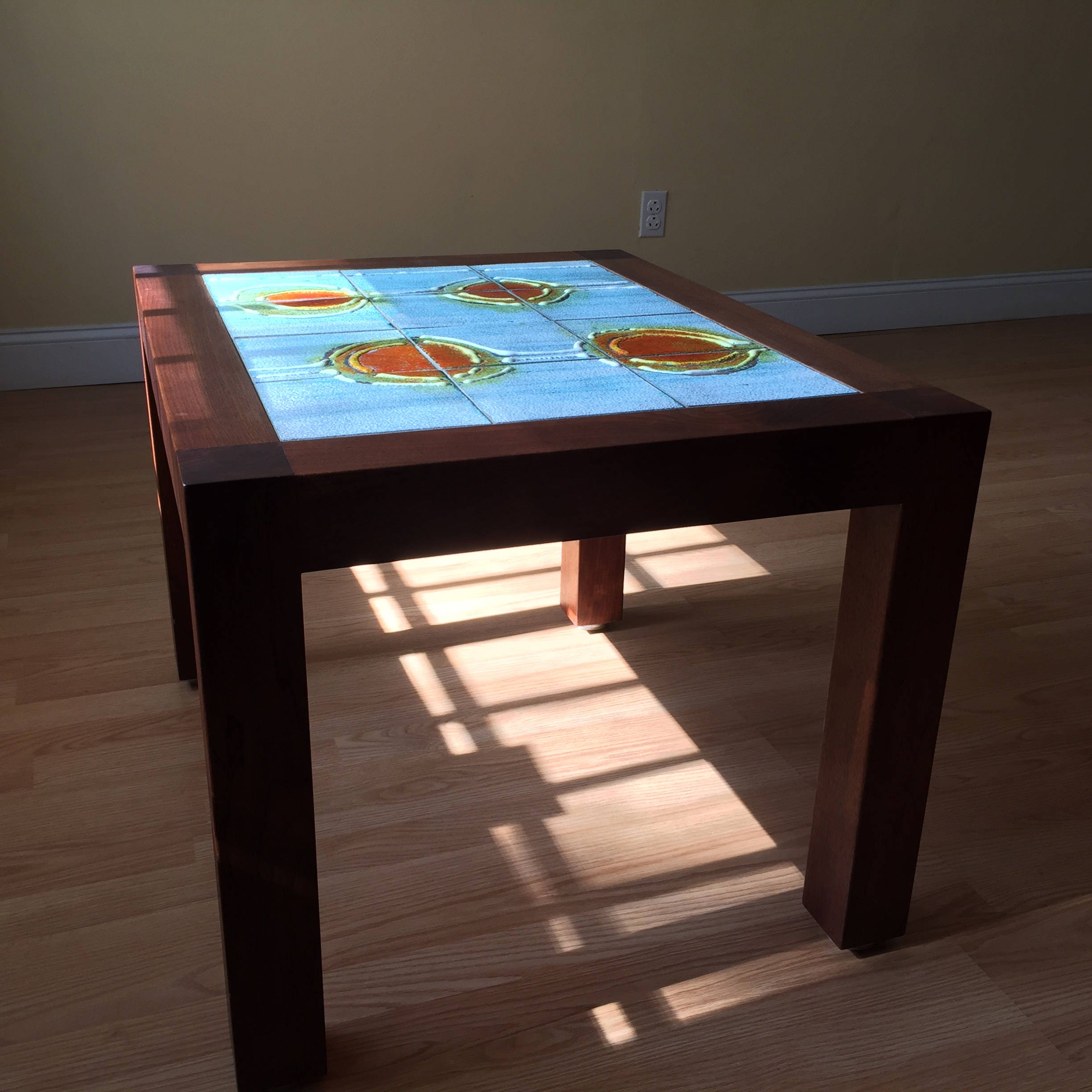 One Mid-century Modern Ceramic Tile-inlay Side Table Coffee - Etsy