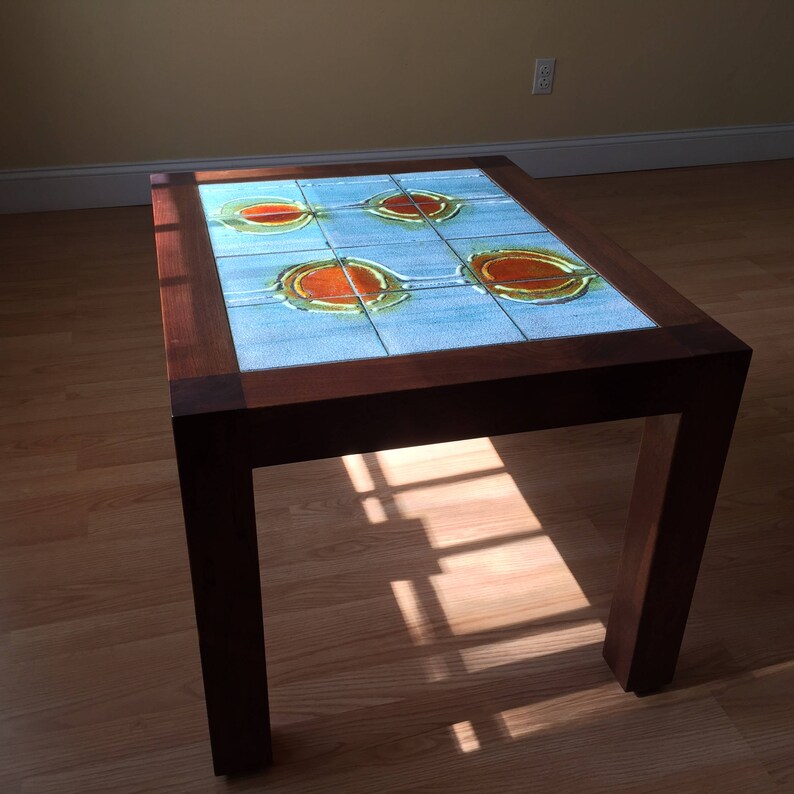 One Mid-century Modern Ceramic Tile-inlay Side Table Coffee - Etsy
