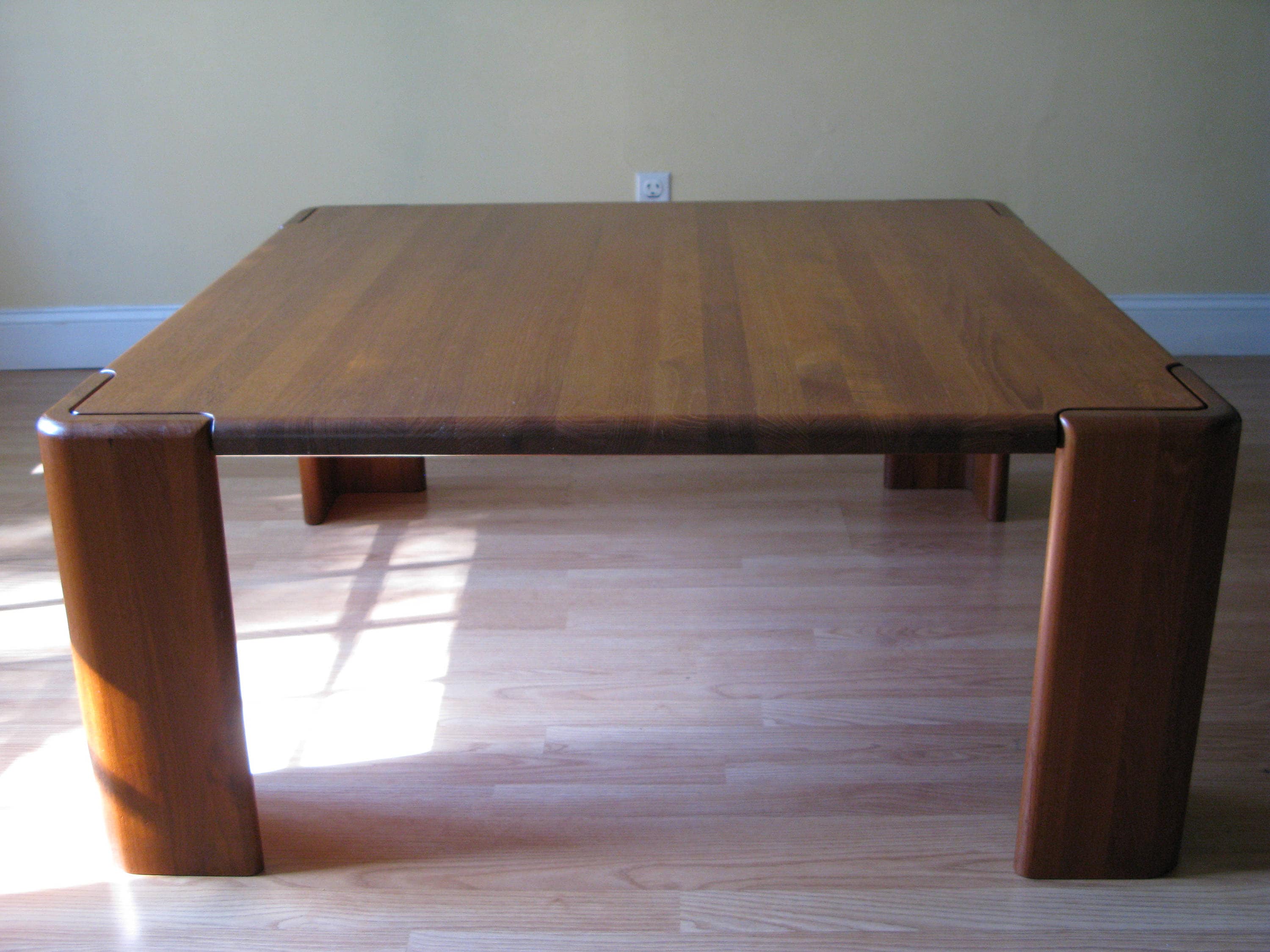 Massive Danish Modern Square Solid Teak Coffee Table - Etsy