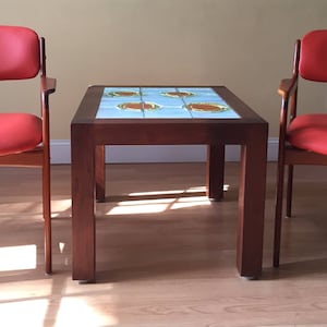 One Mid-century Modern Ceramic Tile-inlay Side Table, Coffee Table or ...