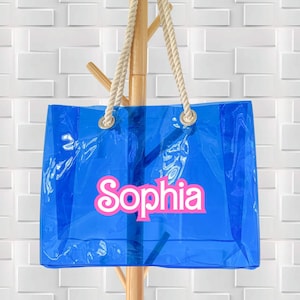 Custom Pool Party Tote Bag, Malibu Doll Favors, Cleartote Bag ...