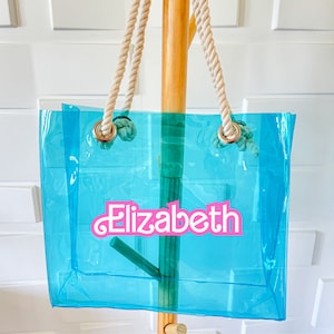 Custom Pool Party Tote Bag, Malibu Doll Favors, Cleartote Bag ...