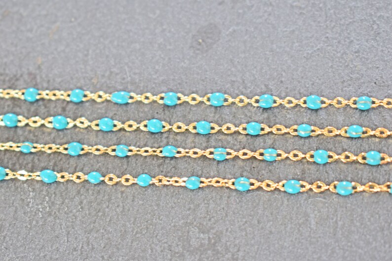 Enamel dot chain CSB-09GU upgraded quality 1m 16K shiny | Etsy