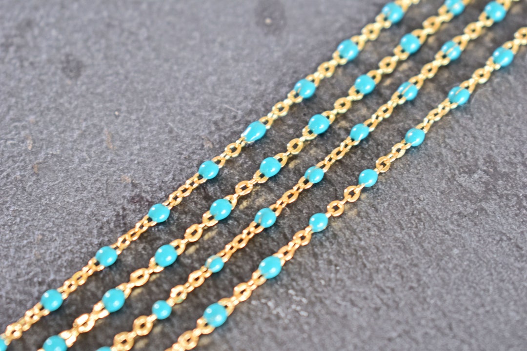 Enamel Dot Chain CSB-09GU upgraded Quality 1m 16K Shiny - Etsy
