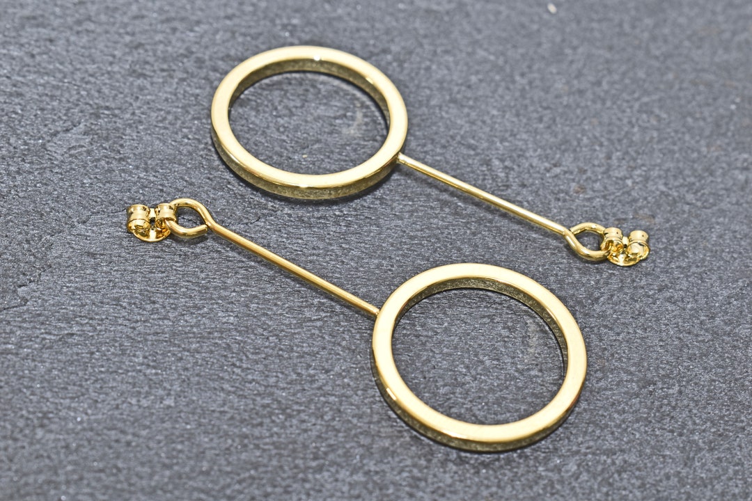Geometric Earring Stoppers EI-24GB 2pcs Overall 50mm Long - Etsy