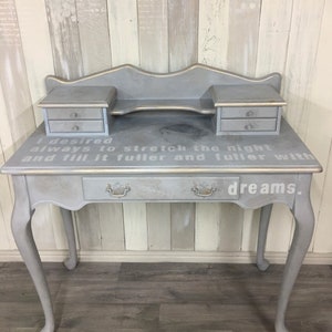 Hand Painted Ladies Desk With Virginia Woolf Theme Bonheur Du Jour ...