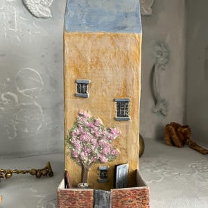 Paper Mache House With Tiny Furnishings, Back Yard, and Poetry ...