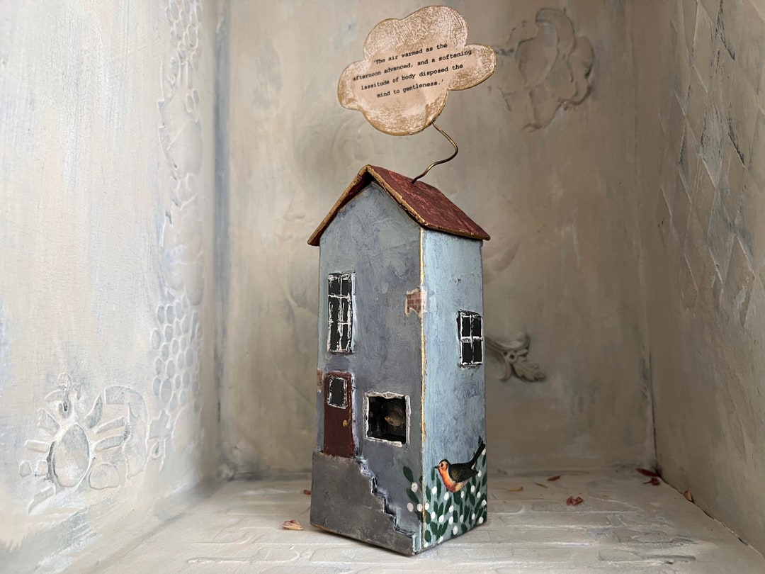 Paper Mache House Sculpture, Whimsical House - Etsy