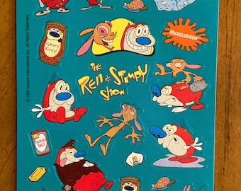 Vintage Ren & Stimpy Nickelodeon Stickers - Etsy