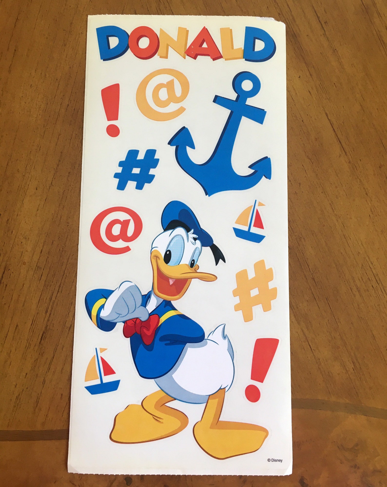 Donald Duck Vintage Large Sticker Sheet - Etsy