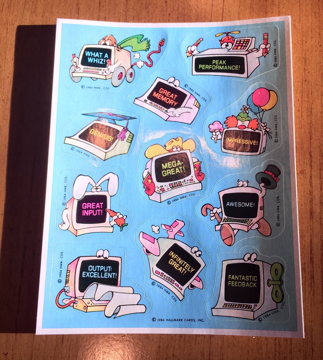 Vintage 80s Computer Reward Motivational Stickers - Etsy
