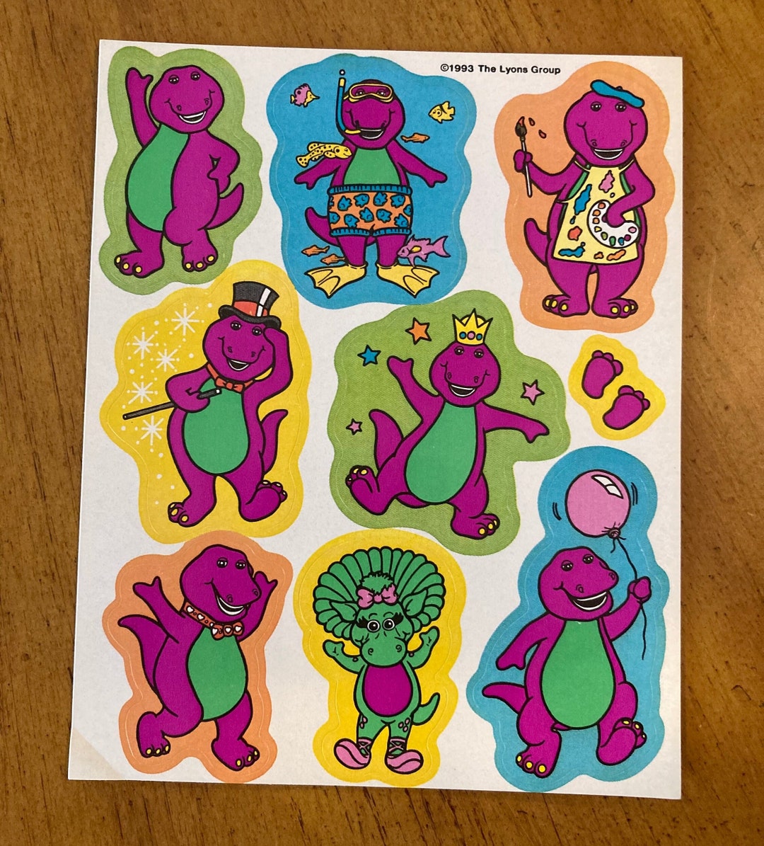 Vintage 90s Barney Baby Bop Stickers - Etsy