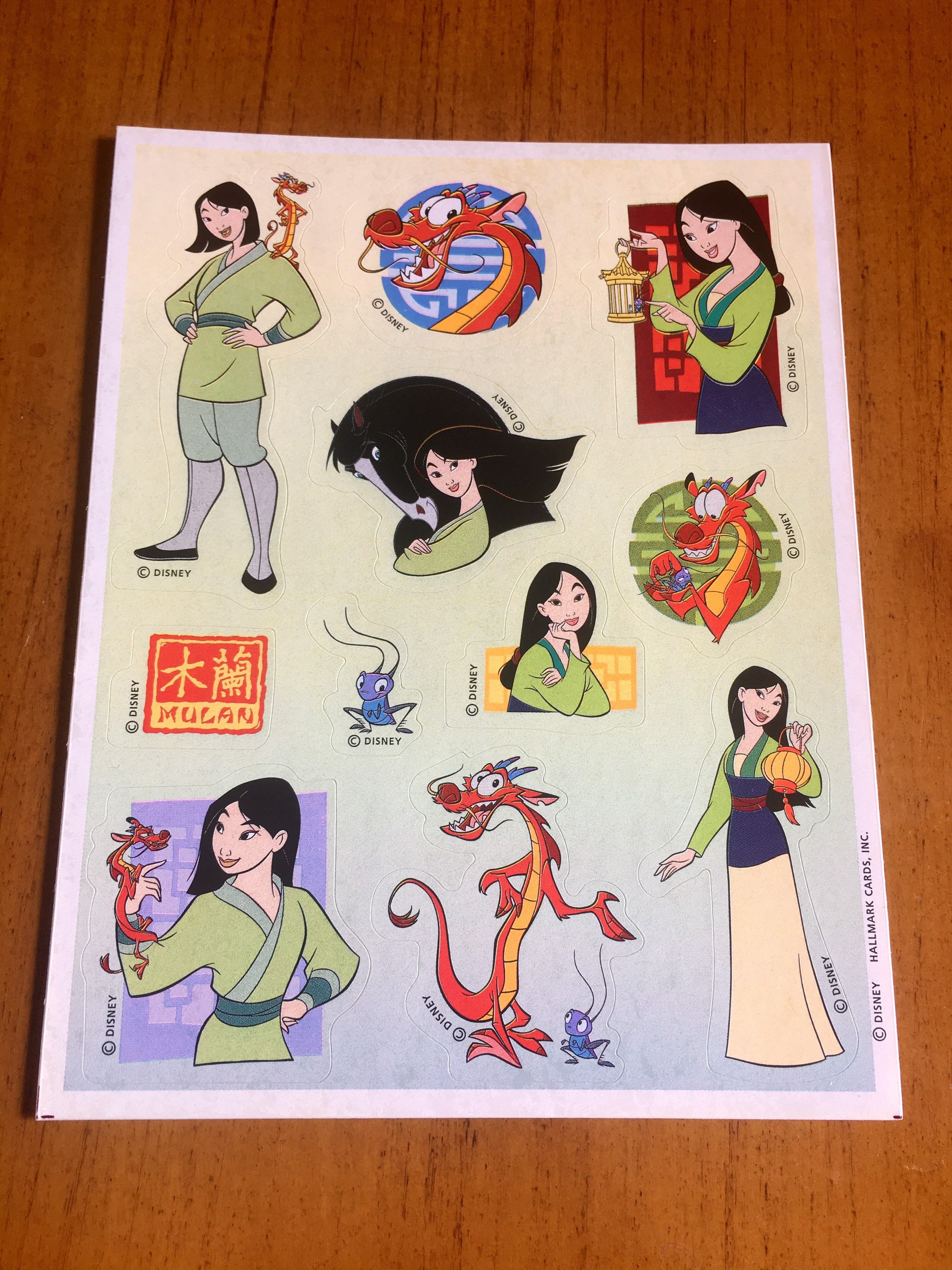 Pegatinas vintage de Disney Mulan - Etsy España