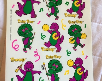 Friends Checklist Sticker Sheet Barney Stickers Doodle Barney Sticker ...