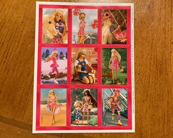 Vintage BARBIE Sticker Labels Sheet | Etsy