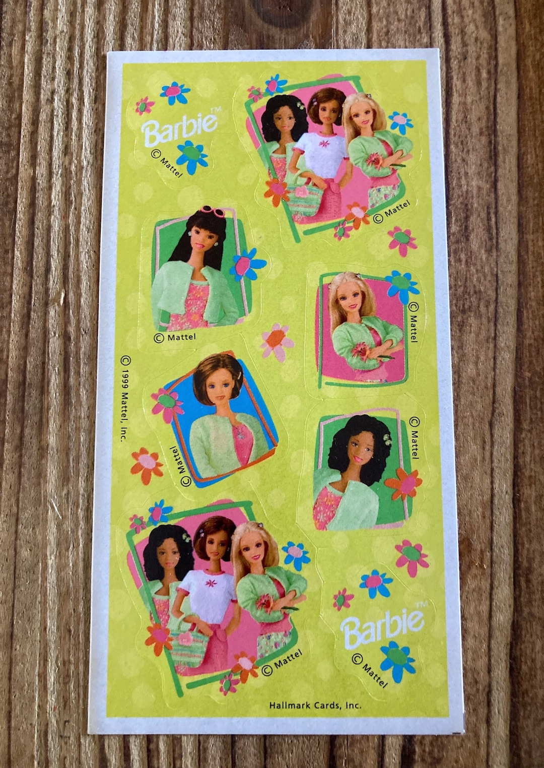Vintage 1999 BARBIE Sticker Sheet - Etsy