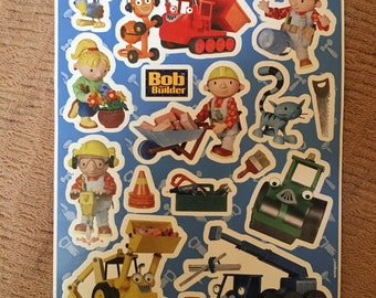 Vintage 2001 Bob the Builder Sticker Sheet - Etsy