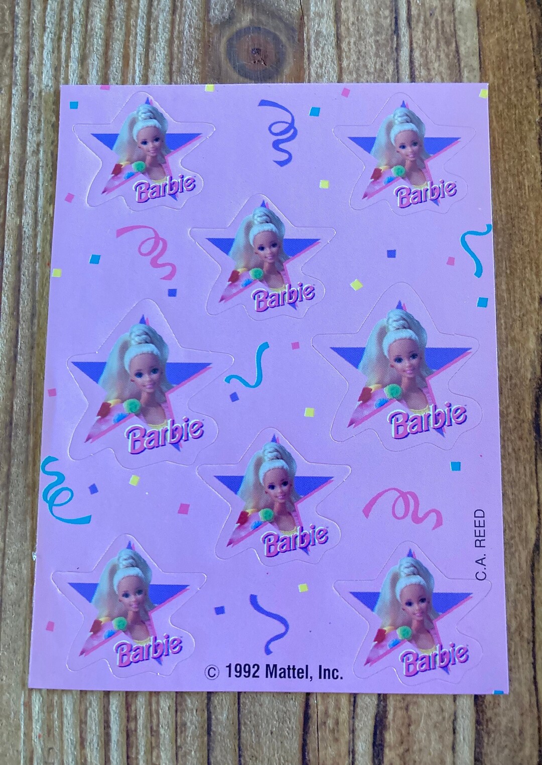 Vintage 1992 BARBIE Sticker Sheet - Etsy