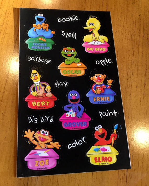 Vintage Sesame Street Stickers - Etsy
