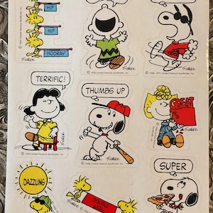 Vintage Peanuts Snoopy & Woodstock Teacher Motivational Pen Pal ...