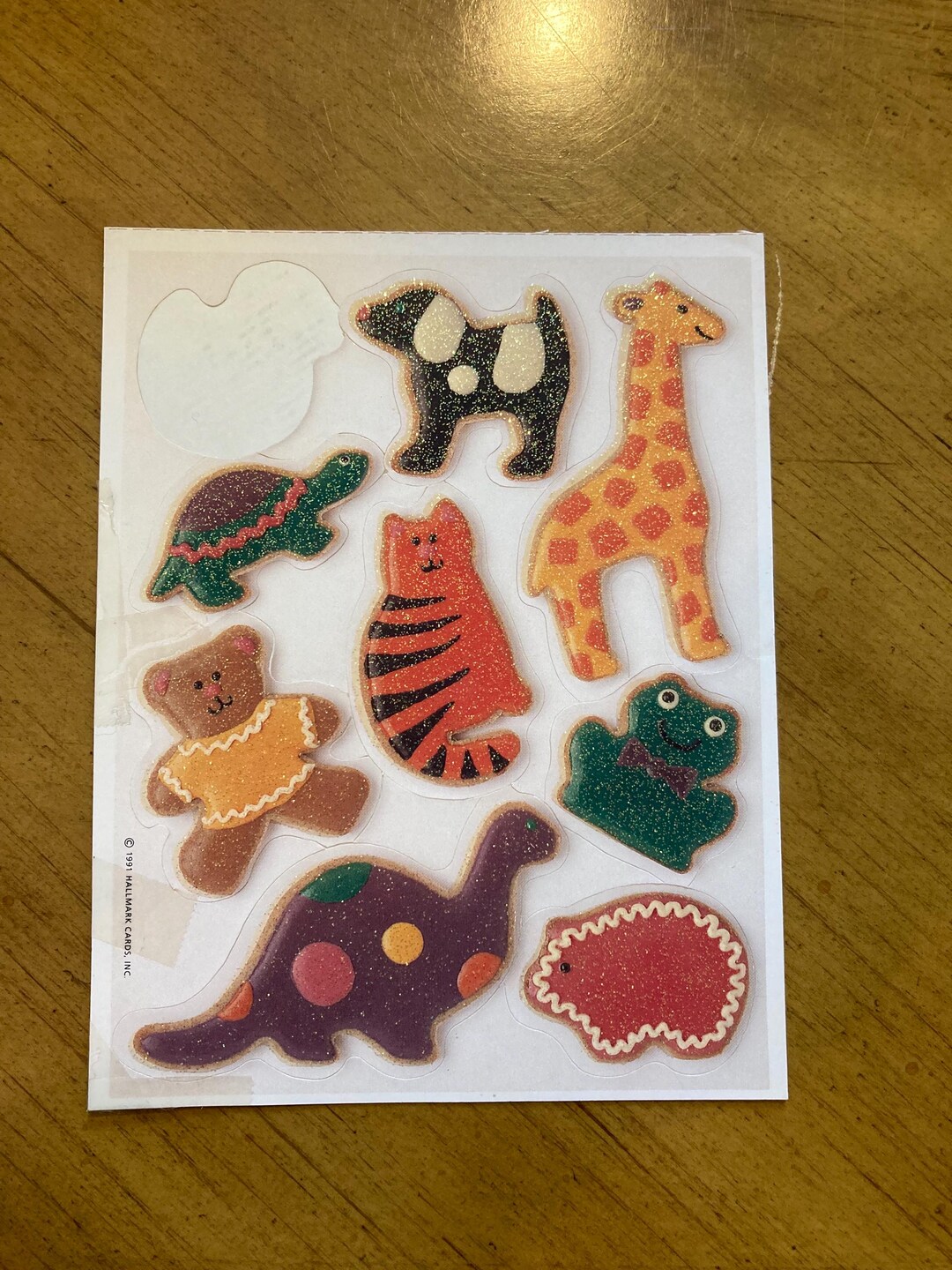 Vintage Cute Animals Sparkly Glitter Sticker Sheet - Etsy