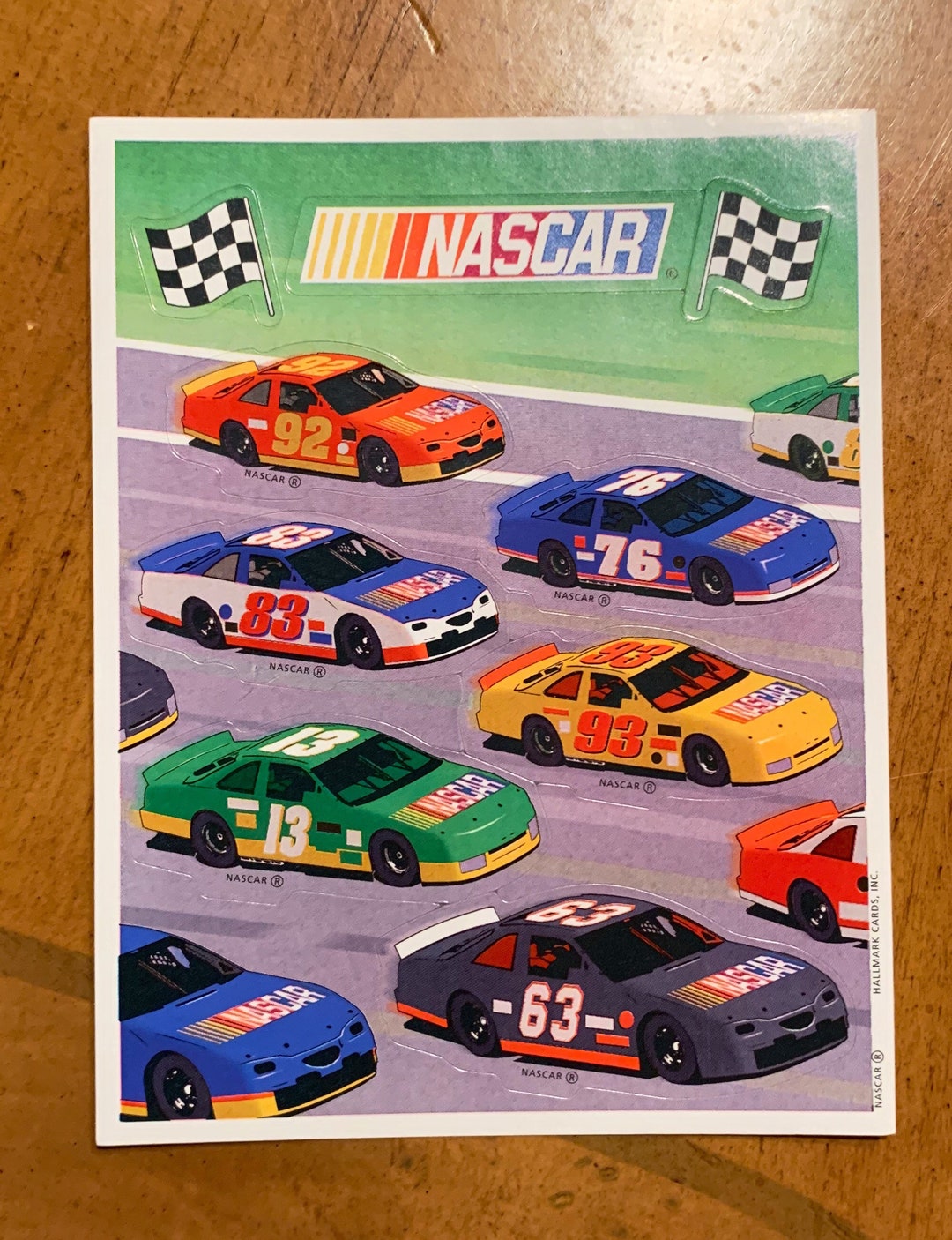Vintage NASCAR Sticker Sheet - Etsy