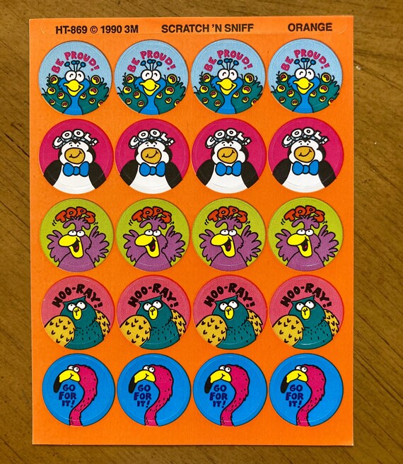 Vintage Orange Scratch N Sniff Reward Stickers - Etsy