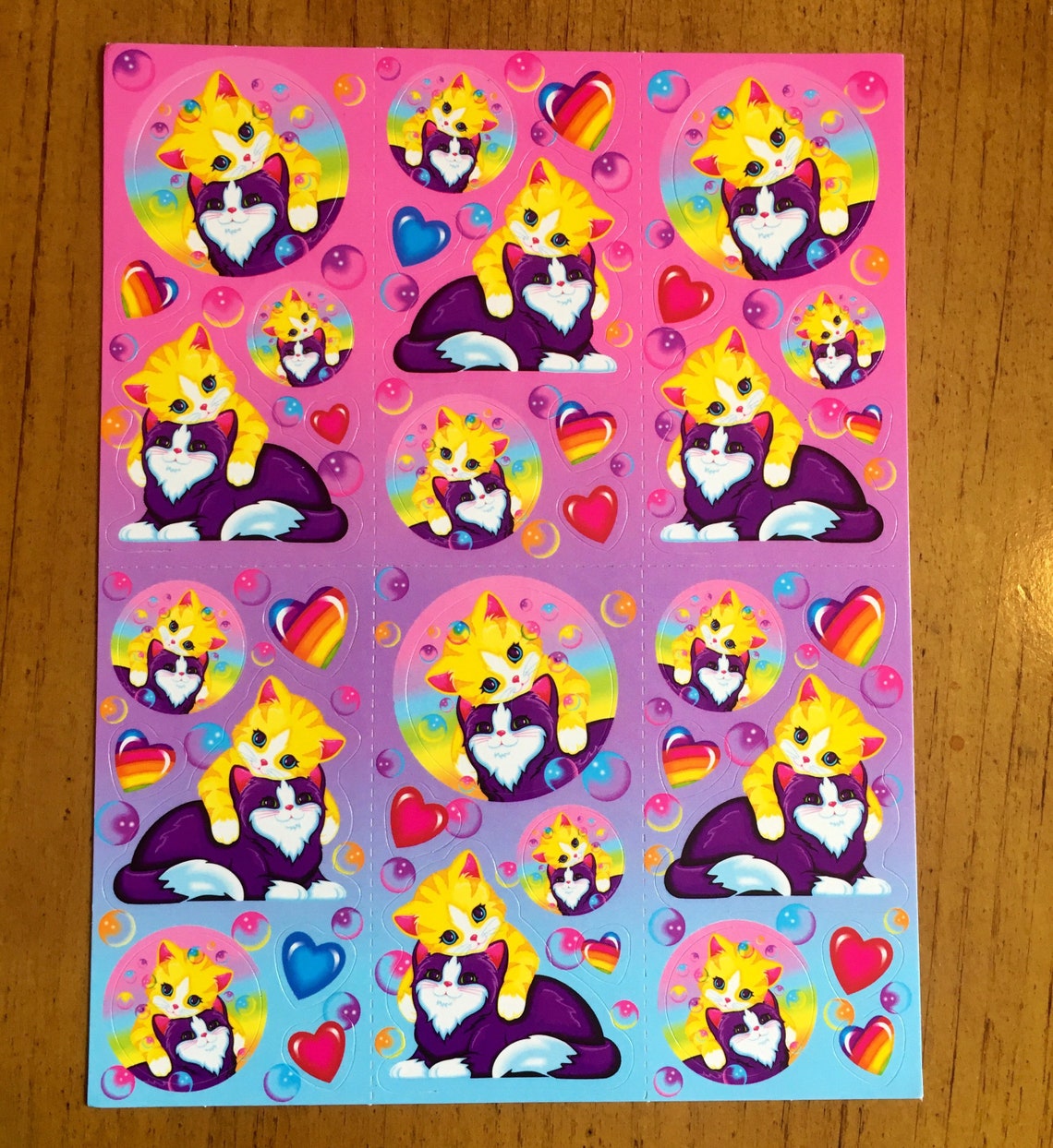 Vintage Lisa Frank Kittens Sticker Sheet - Etsy