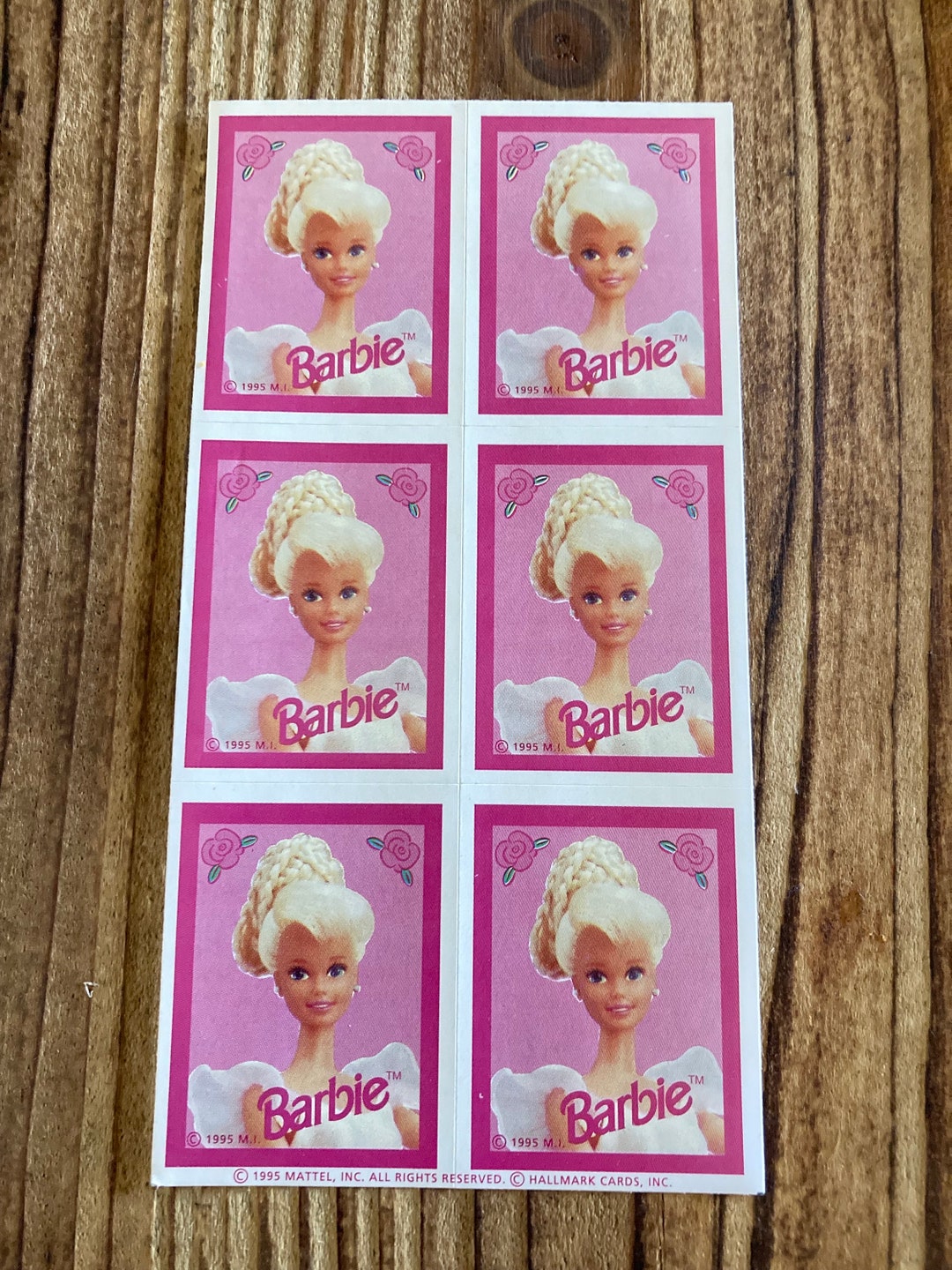 Vintage 1995 BARBIE Sticker Sheet - Etsy