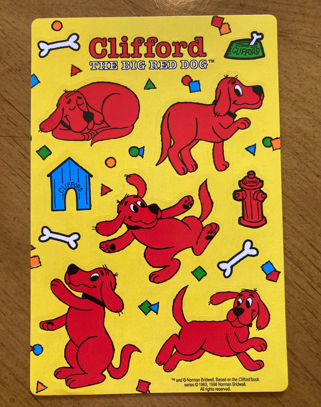 Vintage 90s Clifford the Big Red Dog Stickers - Etsy