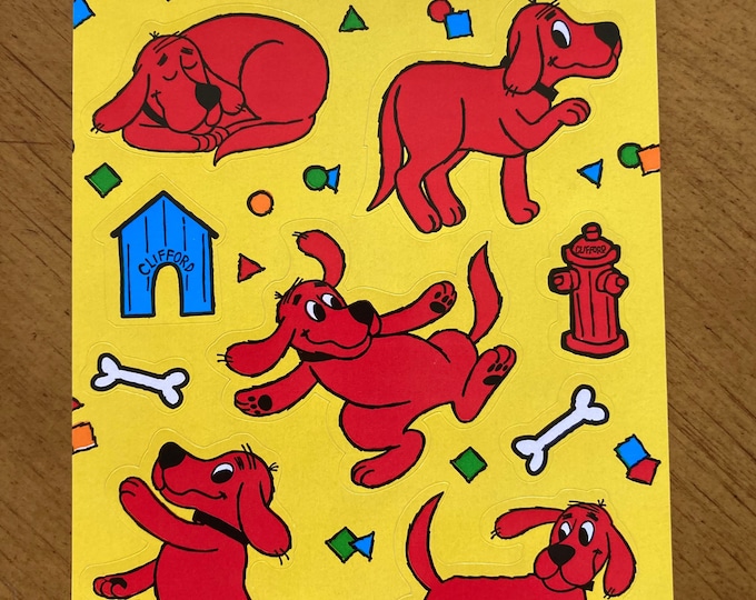 Vintage 90s Clifford the Big Red Dog Stickers - Etsy