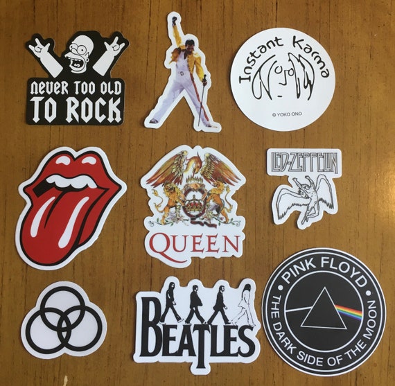 Classic Rock Band Stickers | Etsy