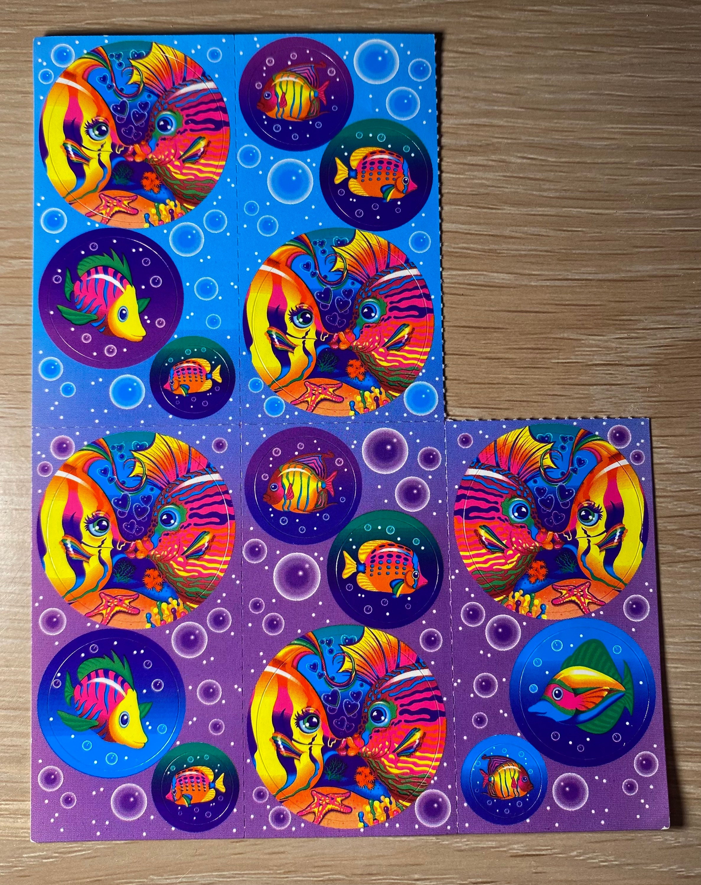 Vintage Lisa Frank Fish Sticker Sheet - Etsy