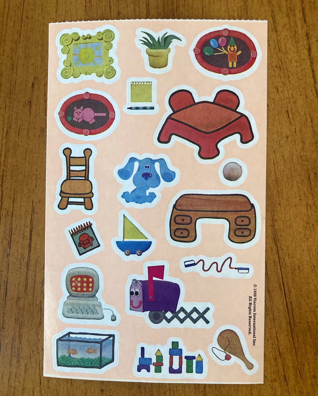 Vintage 1998 Blues Clues Stickers With Scene - Etsy