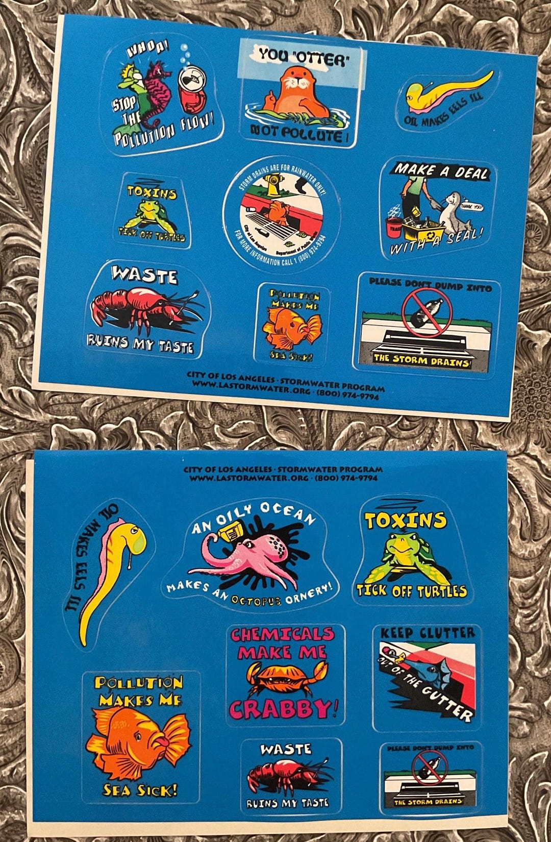 Save the Ocean Marine Life Anti-pollution Sticker Set - Etsy
