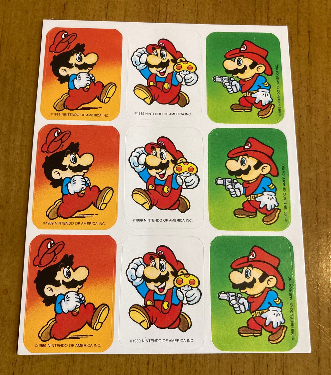 Vintage 1989 Mario Nintendo Stickers - Etsy