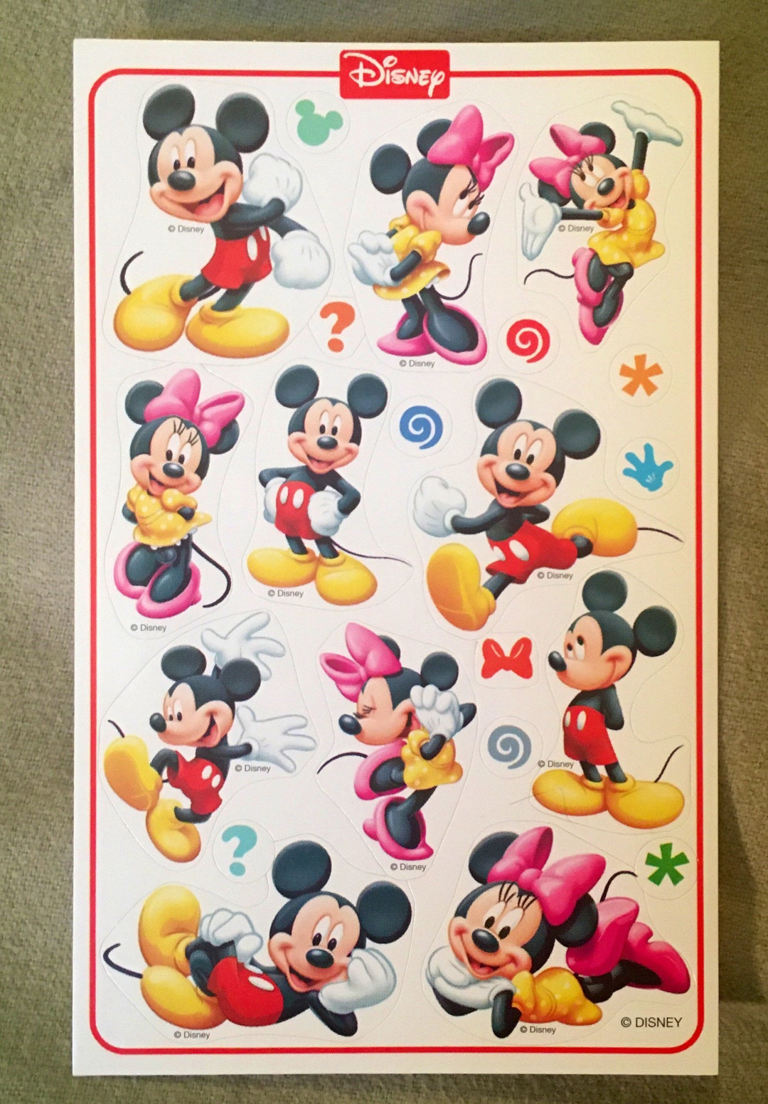 Mickey & Minnie Vintage Stickers - Etsy
